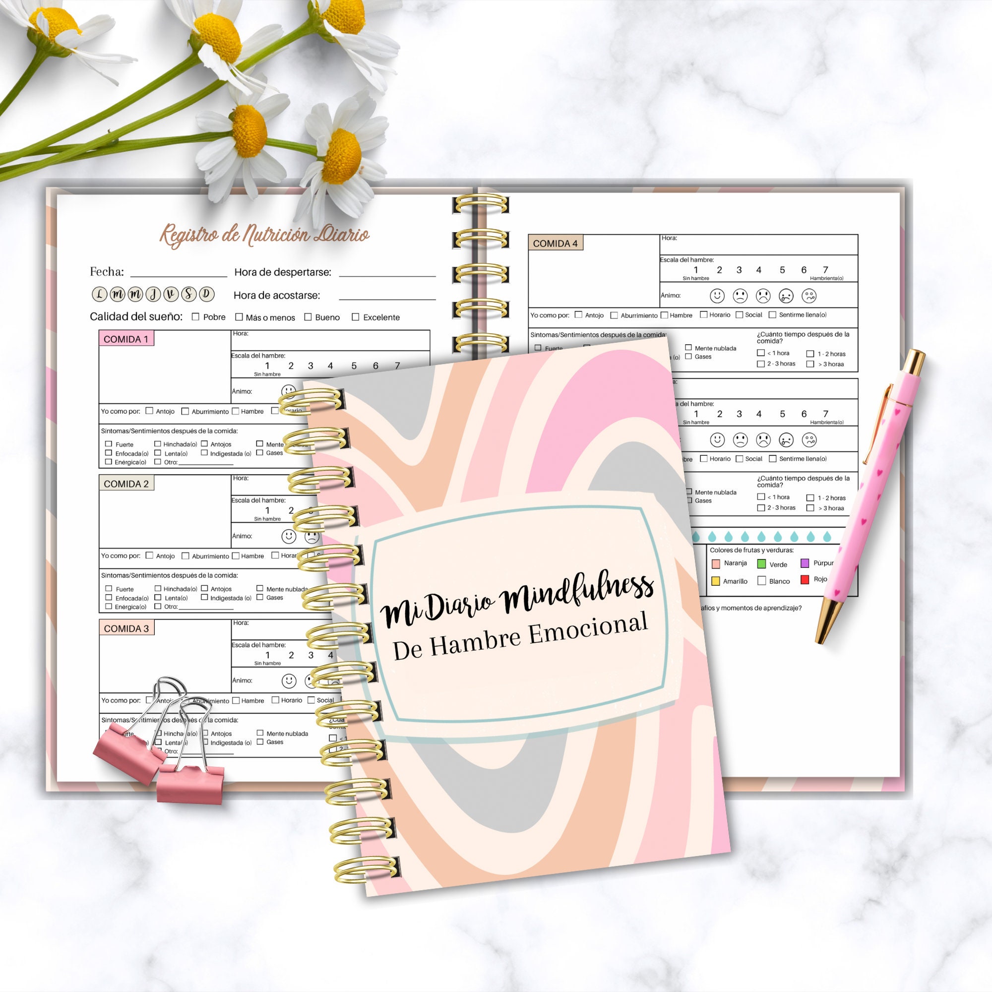 Emotional Hunger Diary, Diary to Improve Your Relationship With Food ...