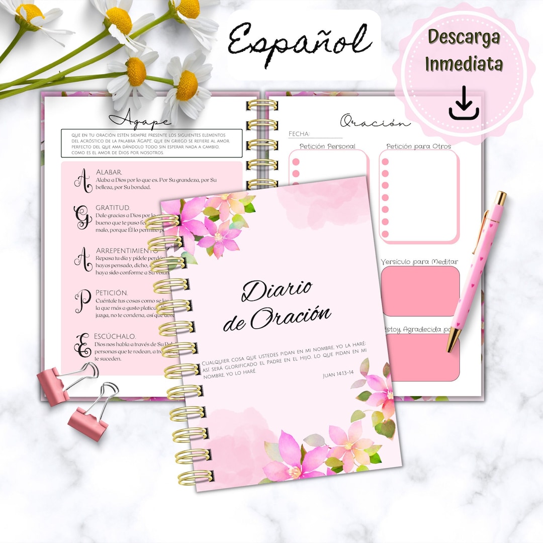 Diario de Oración en Español |Diario de Oración para Imprimible ...