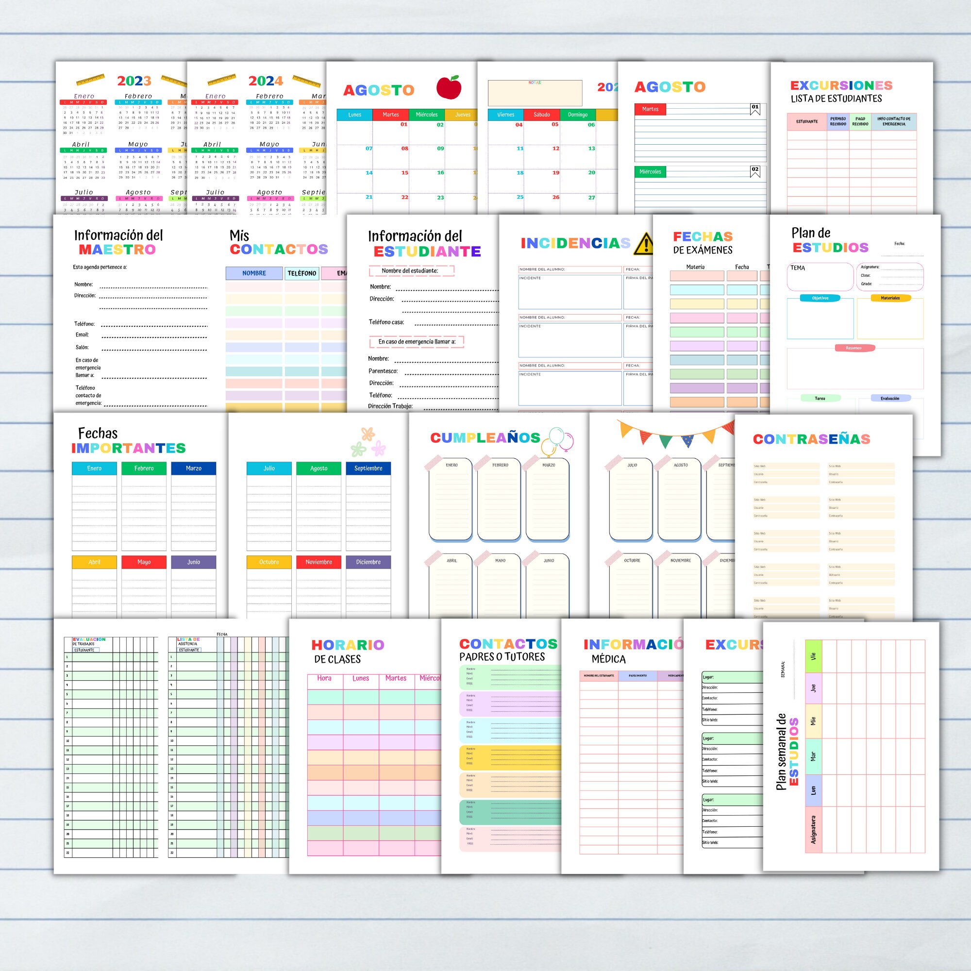Teacher Planner 20232024, Teacher Agenda, Printable Teacher Planner ...