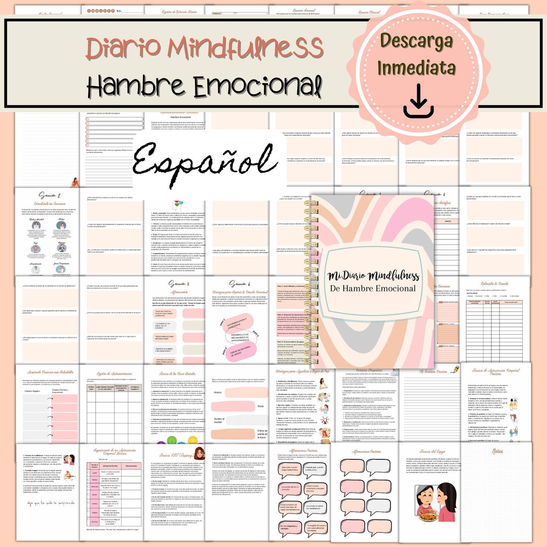 Emotional Hunger Diary, Diary to Improve Your Relationship With Food ...