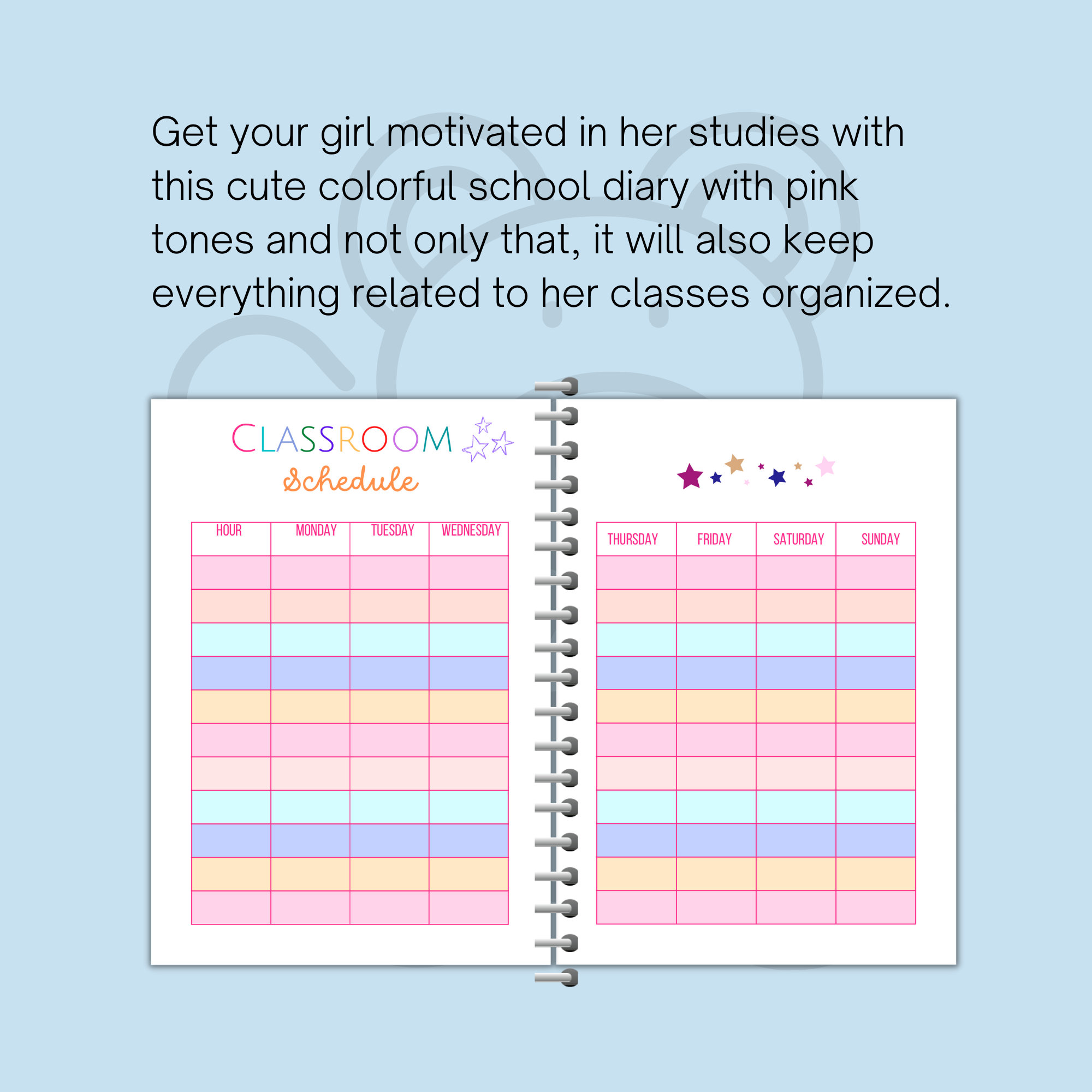 20232024 School Planner Printable Student Planner for Girls - Etsy