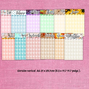 Spanish Printable Undated Calendar, Monthly Printable Calendar in ...