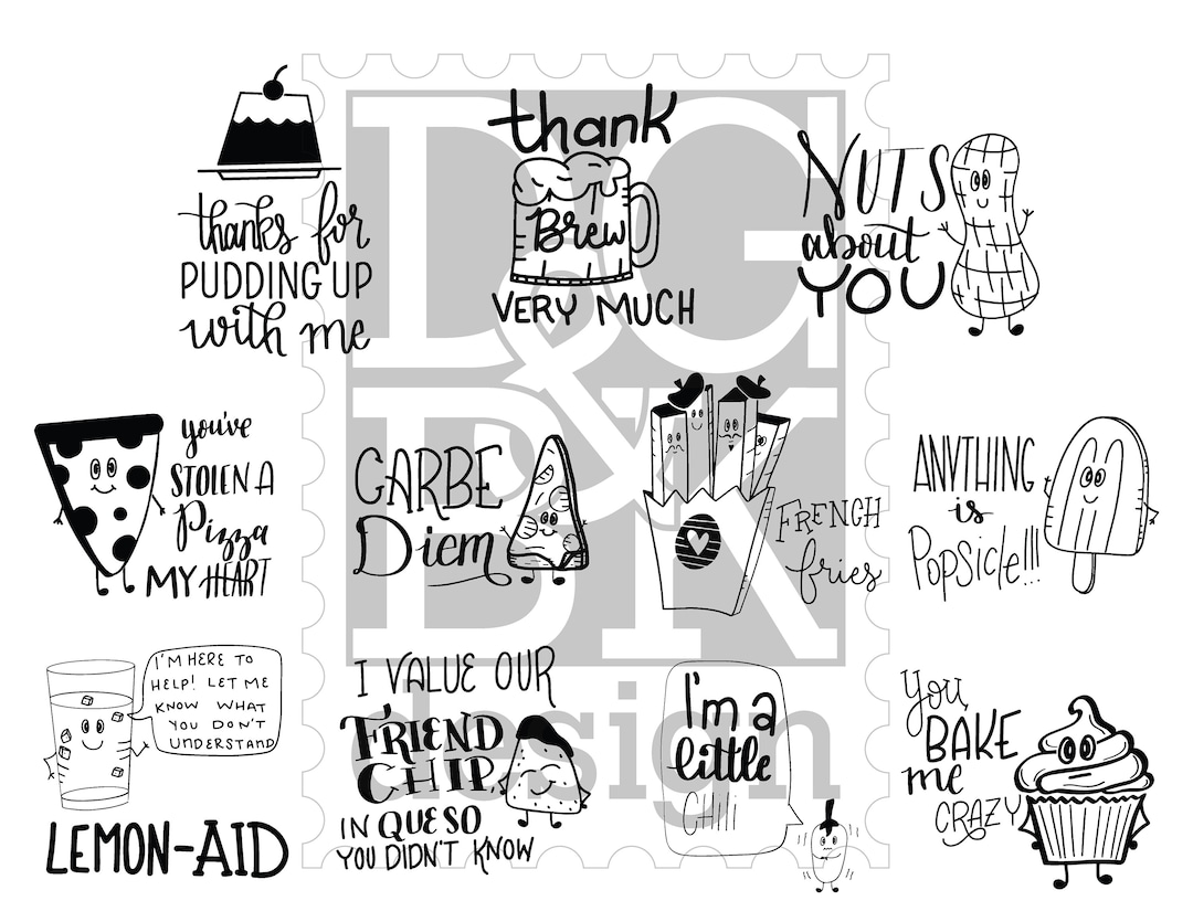 Food Funny Pun Pack Digital Files SVG/JPEG/PNG - Etsy