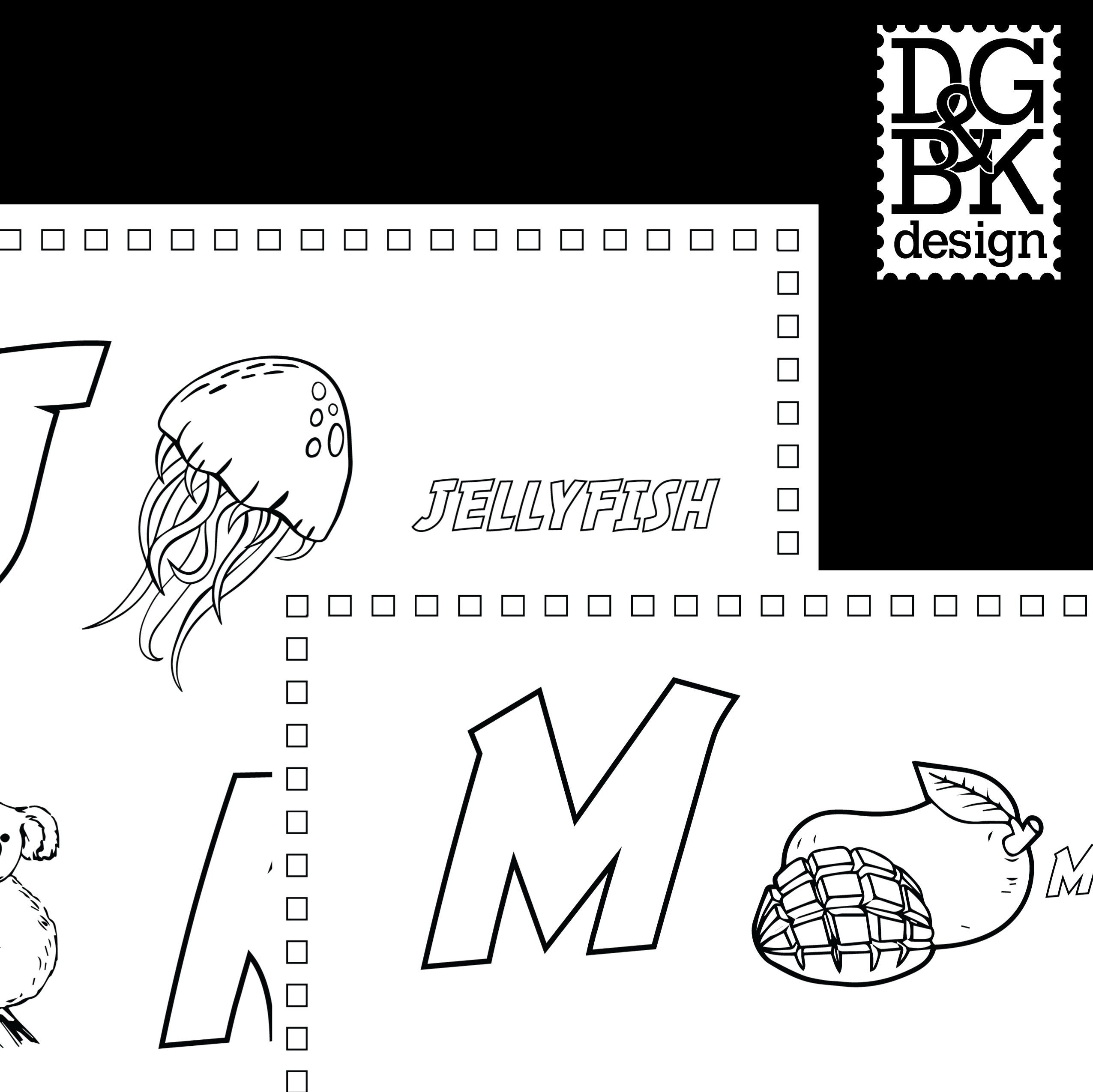 Alphabet Coloring Pages Volume Comic | Food and Animal Images | Summer ...