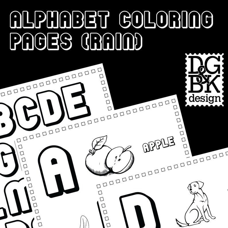 Alphabet Coloring Pages Volume Rainy Food and Animal Images Summer Fun ...