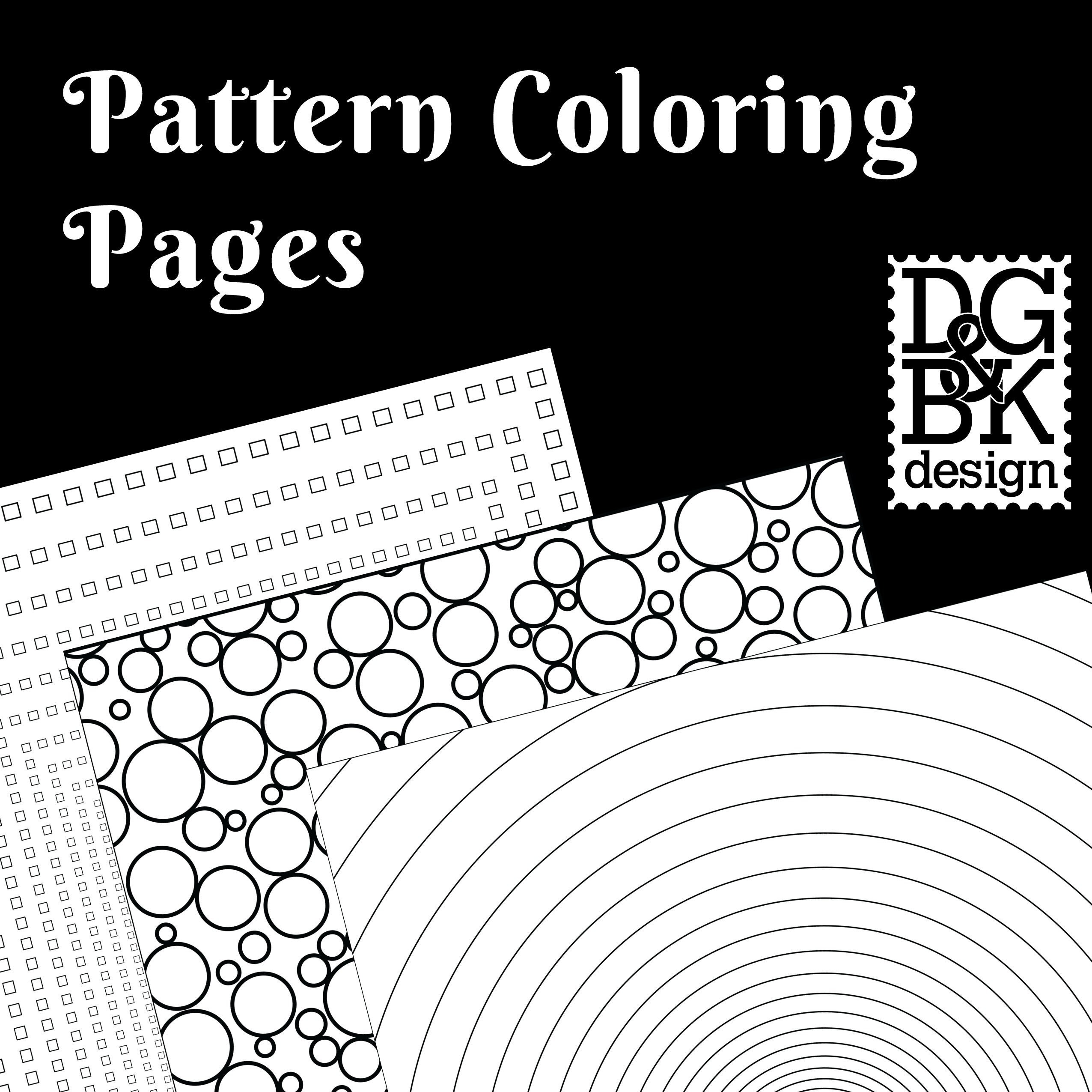 Pattern Coloring Pages Different Waves and Lines Summer Fun Relaxation ...
