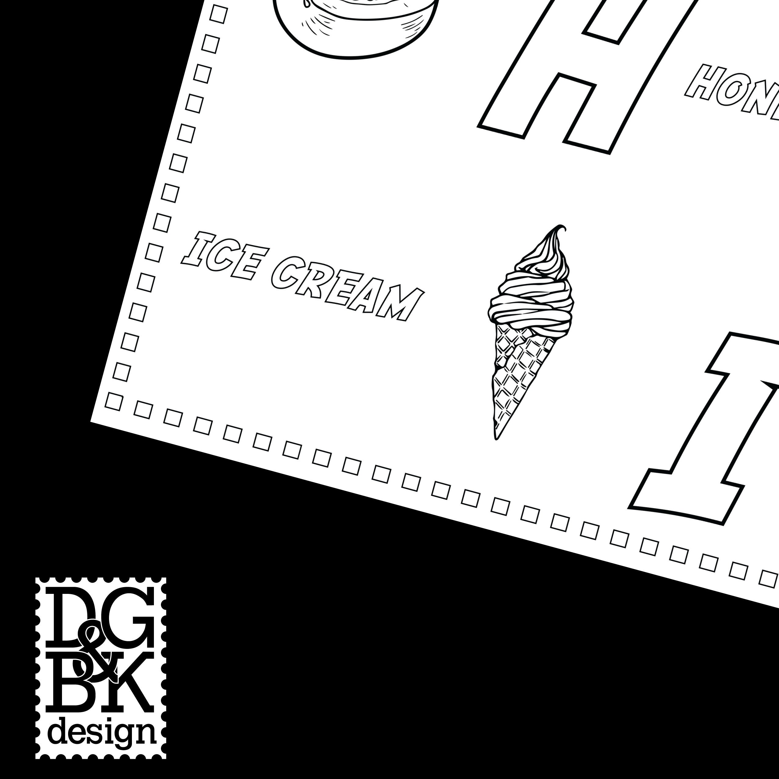 Alphabet Coloring Pages Volume Comic Food and Animal Images Summer Fun ...