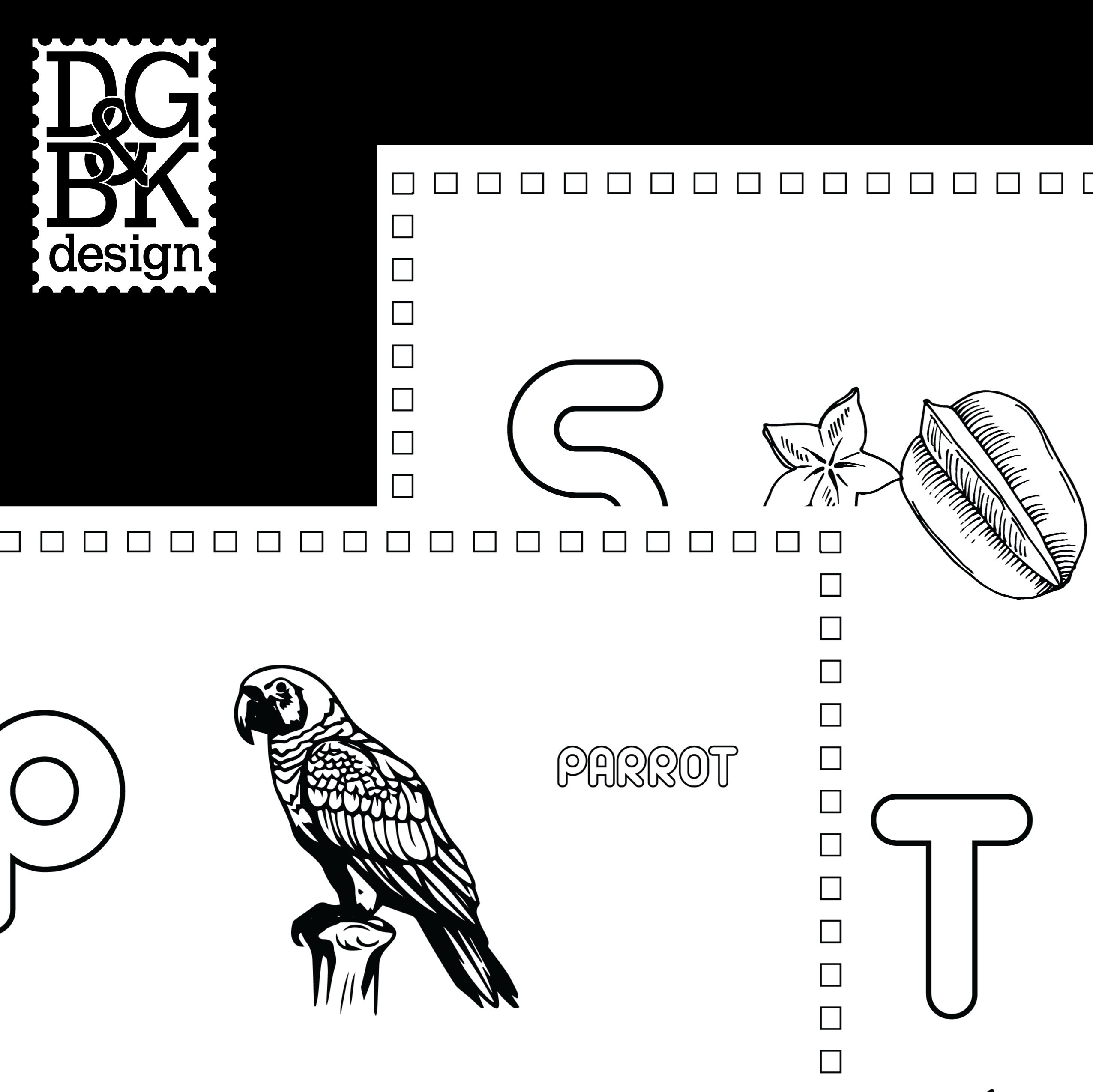 Alphabet Coloring Pages Volume Aris Food and Animal Images Summer Fun ...