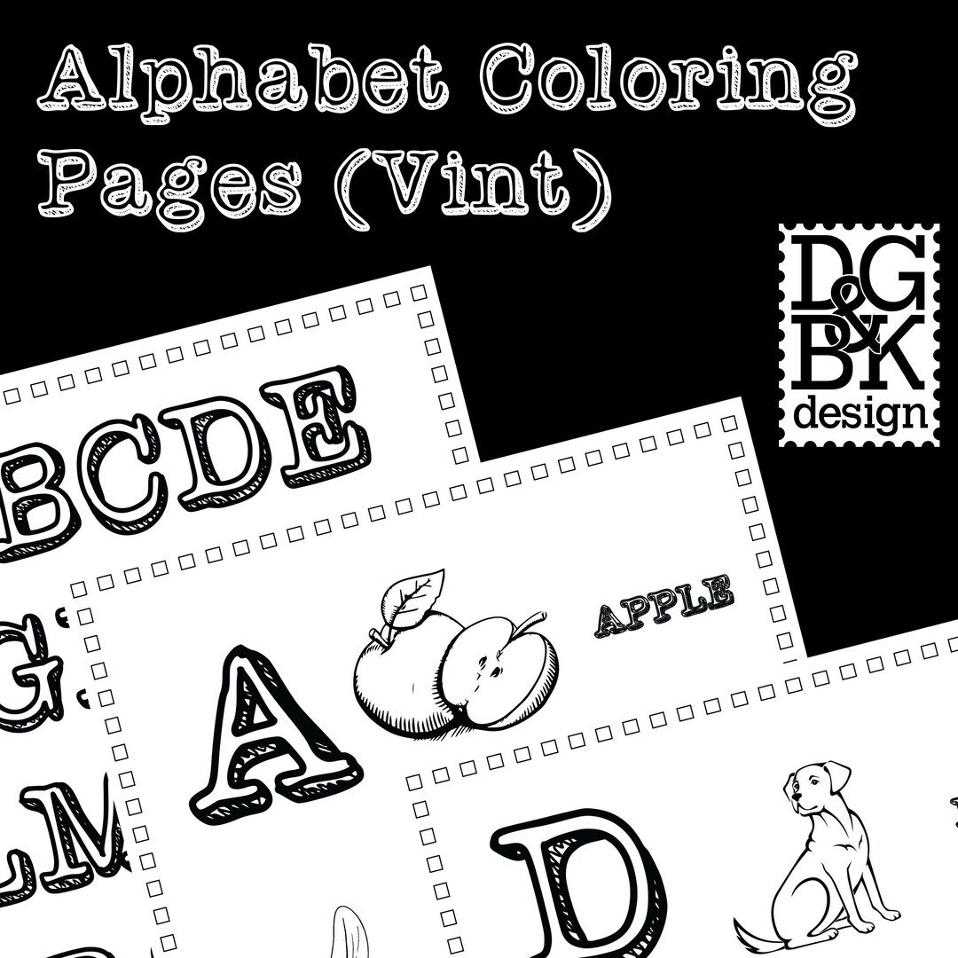 Alphabet Coloring Pages Volume Vint Food and Animal Images Summer Fun ...