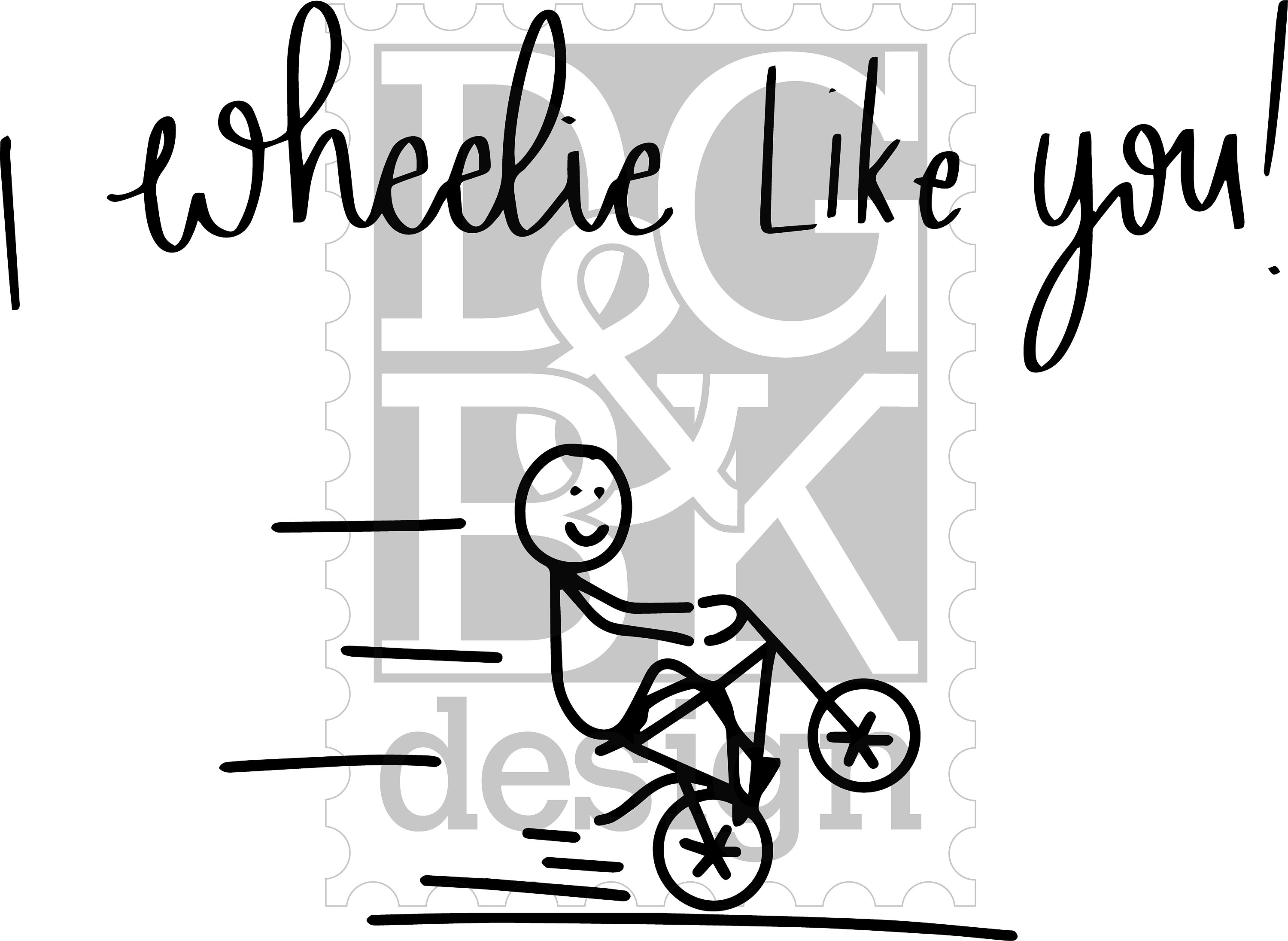 I Wheelie Like You | Bike Stick Figure Joke Funny Pun | Digital Files ...