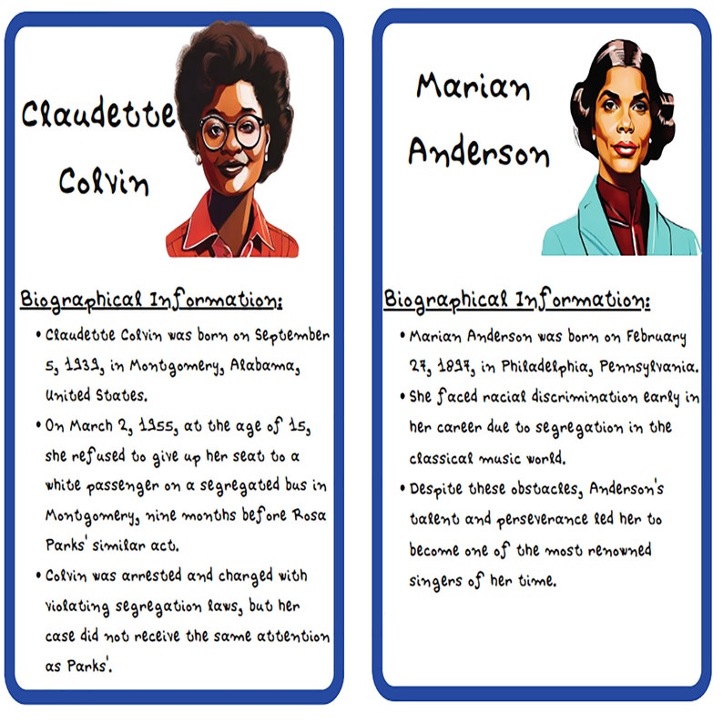 Black History Making, Biography Posters, Printable Classroom Posters ...