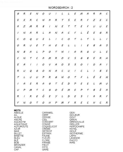 100 French Word Search Puzzles - Summer Theme | Printable PDF for ...