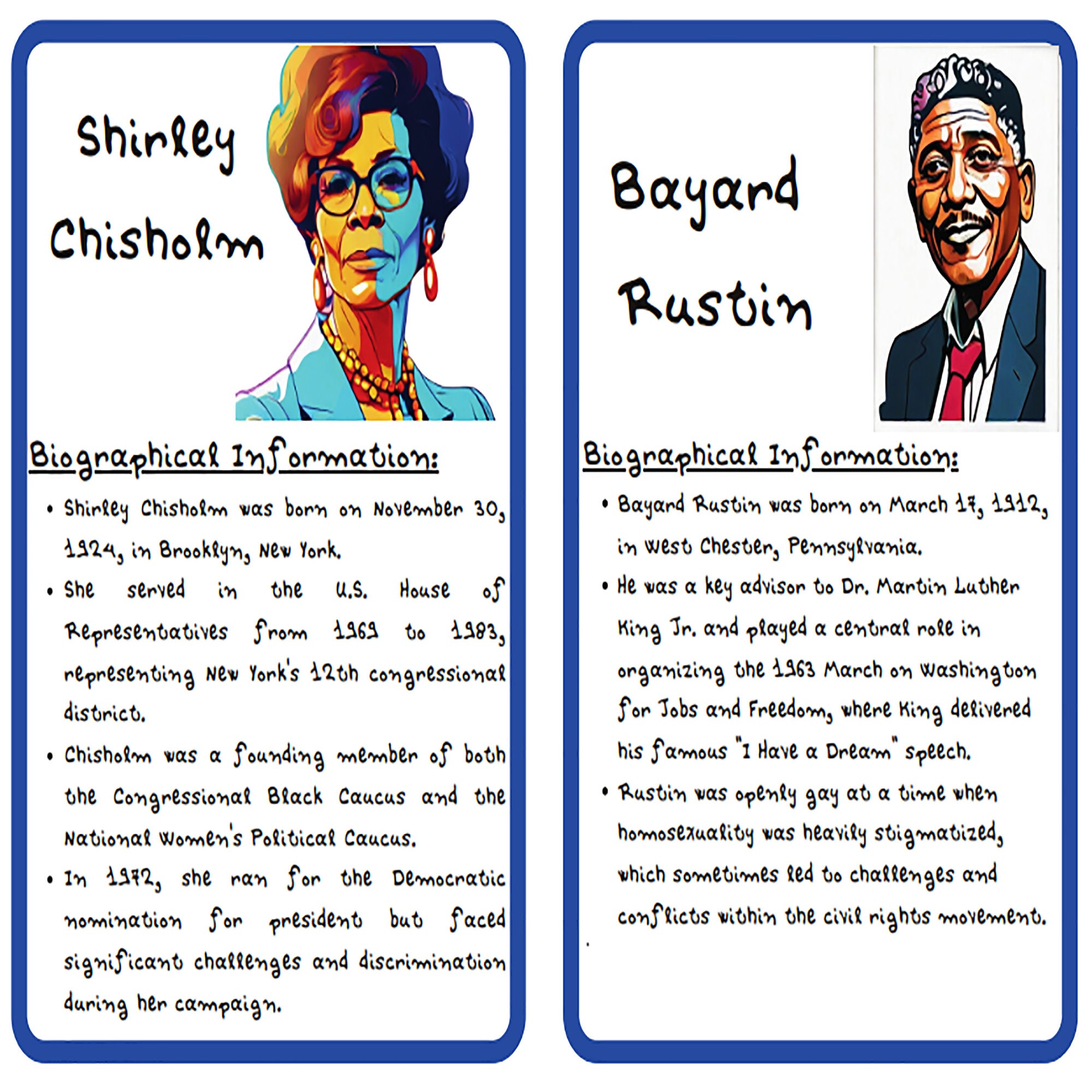 Black History Making, Biography Posters, Printable Classroom Posters ...