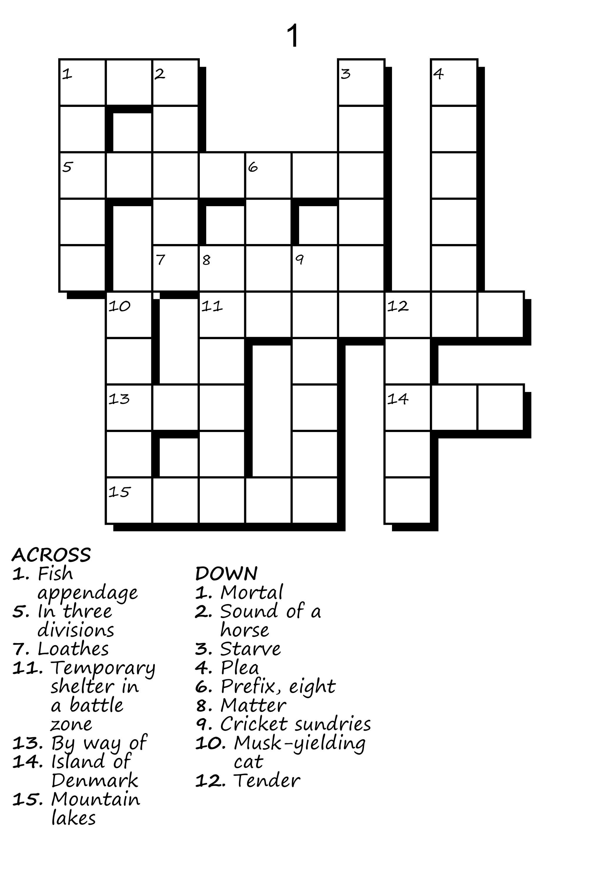 100 Printable Crossword Puzzles With Solutions | PDF Instant Download ...