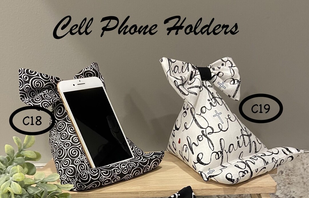 Fabric Cell Phone Pillow Stand, Tablet Holder With or Without Bow - Etsy