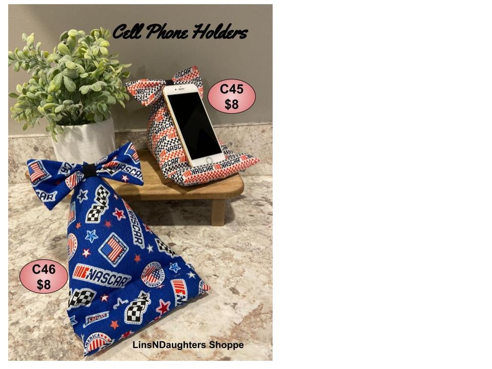 Fabric Cell Phone Pillow Stand, Tablet Holder With or Without Bow ...