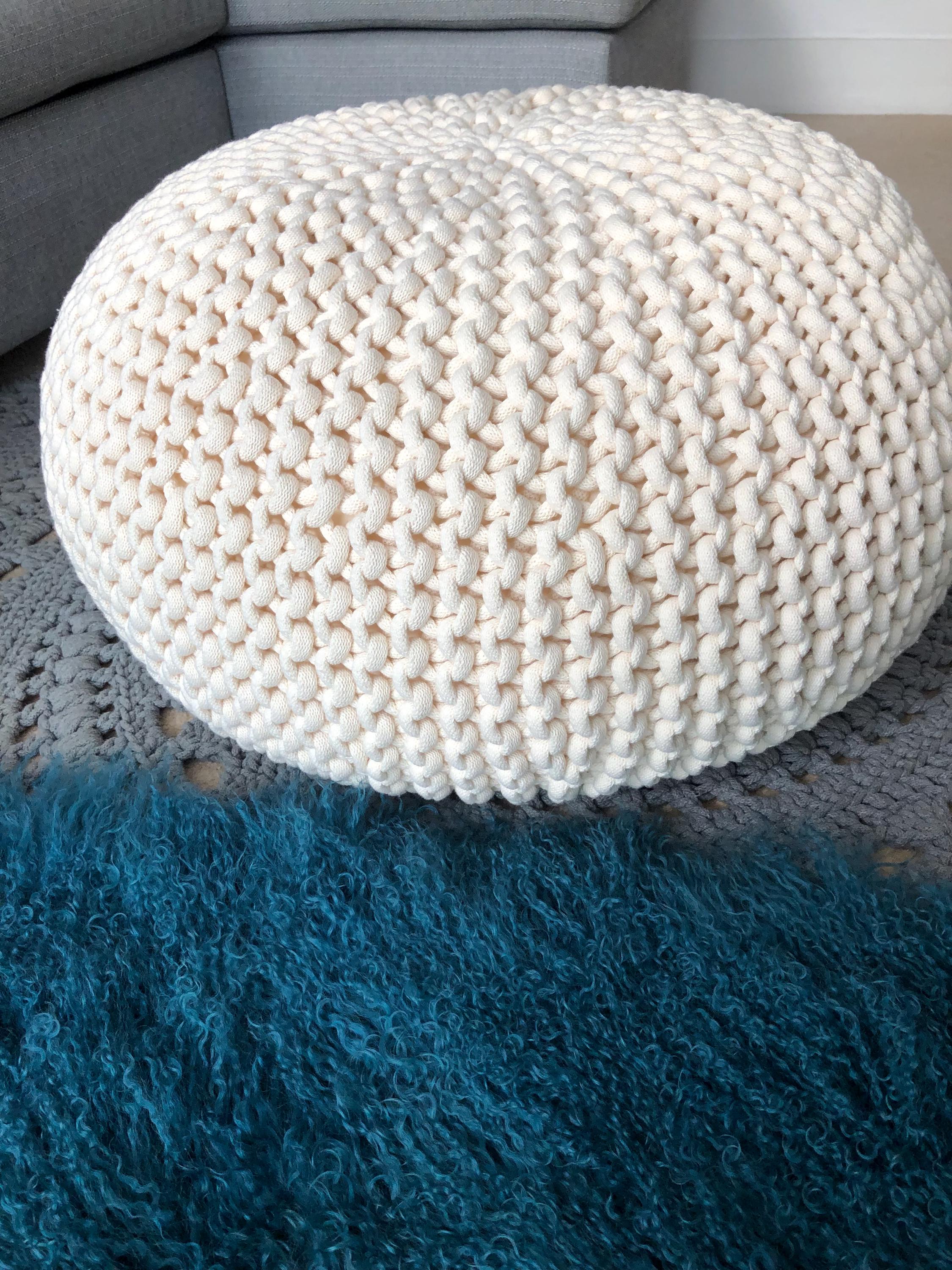 Jumbo Knitted Pouf Pattern - Downloadable PDF - Etsy
