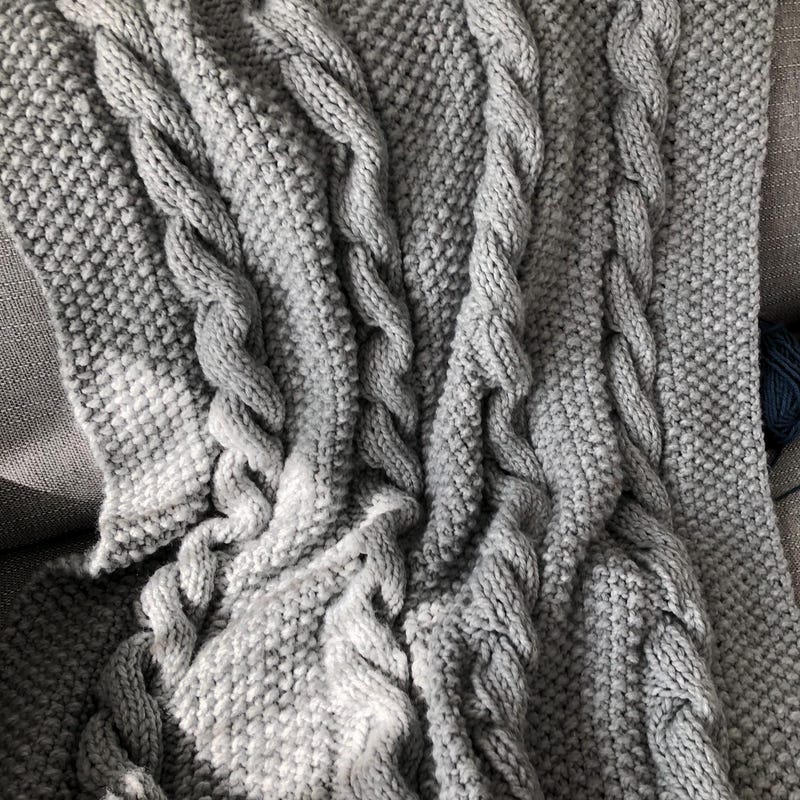 Cable Knit Throw - Etsy