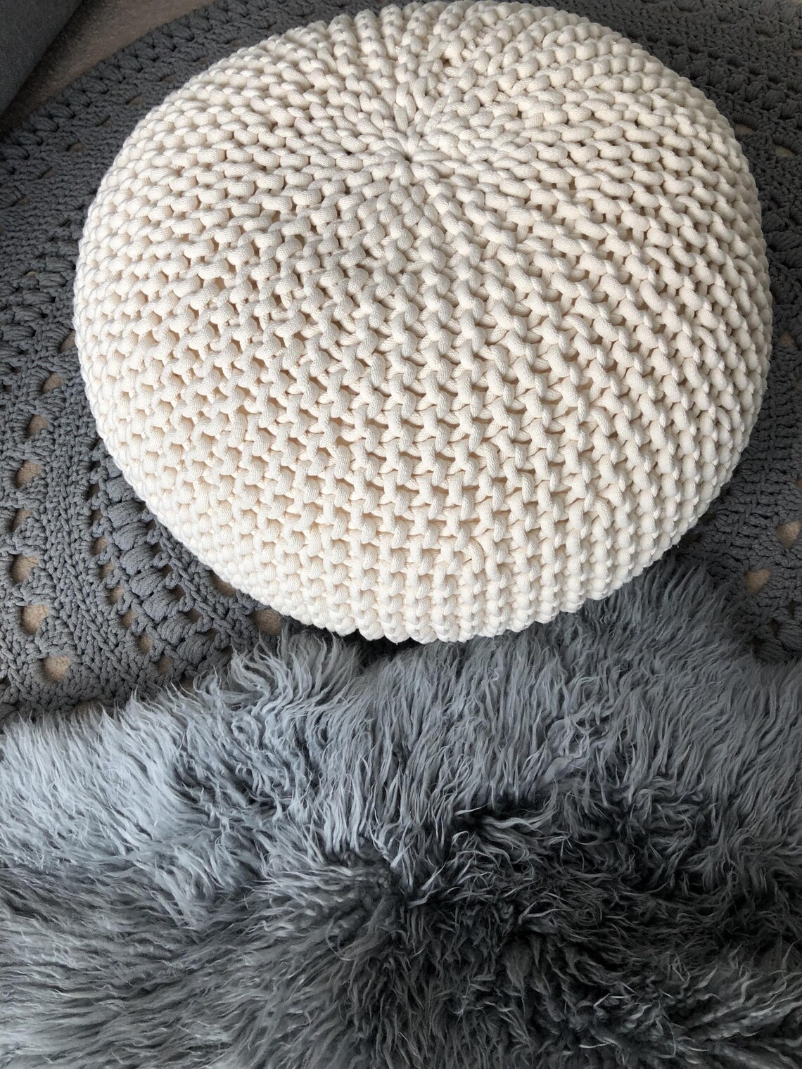 Jumbo Knitted Pouf Pattern - Downloadable PDF - Etsy