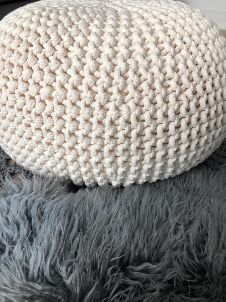 Jumbo Knitted Pouf Pattern - Downloadable PDF - Etsy