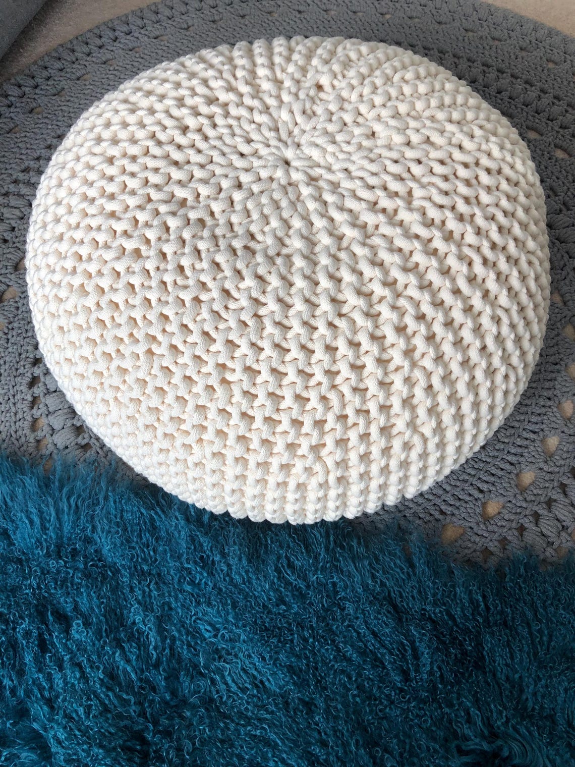 Jumbo Knitted Pouf Pattern - Downloadable PDF - Etsy