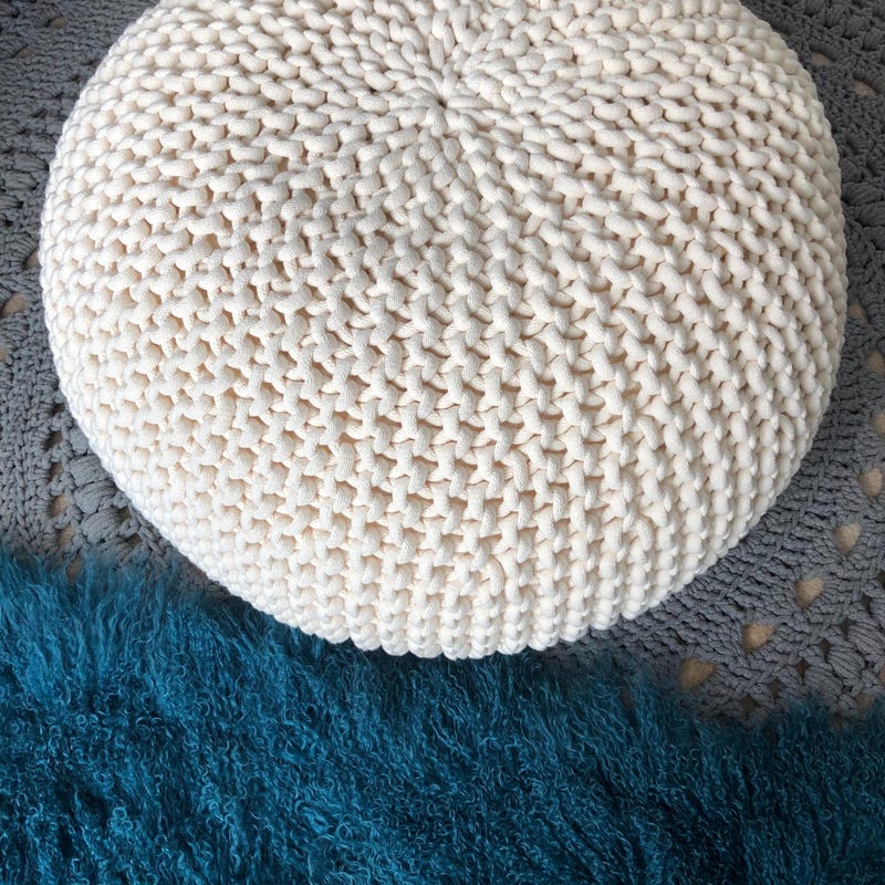 Knit Pouf - Etsy