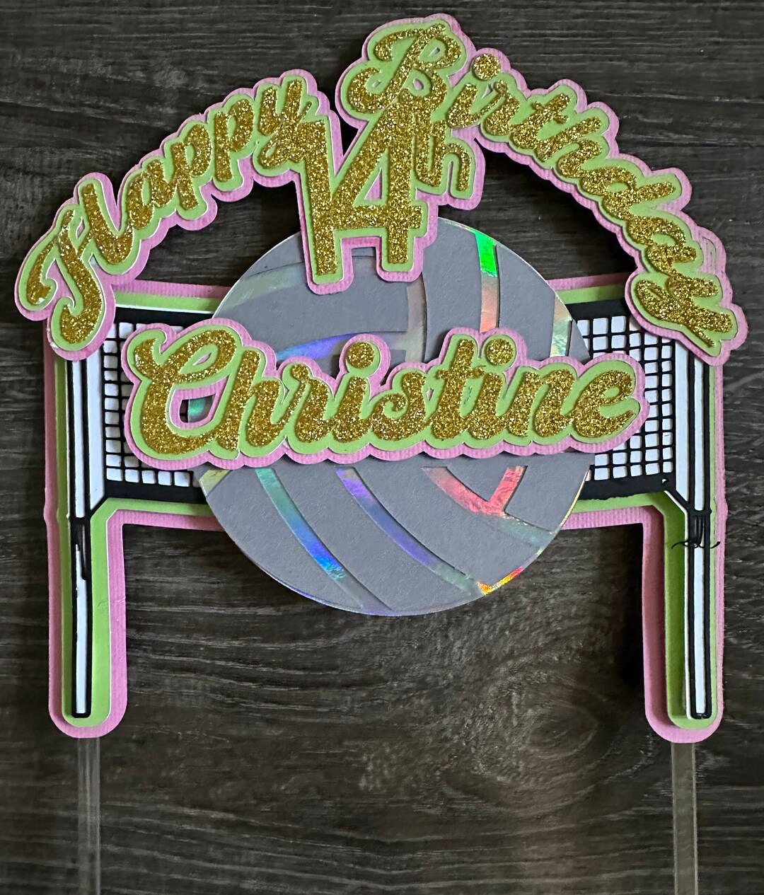 Volleyball 3D Cake Topper - Etsy