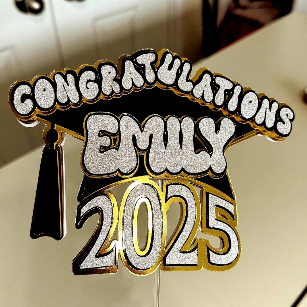 Personalized Handmade Graduation Cake Topper , 3D Cake Topper, Custom ...