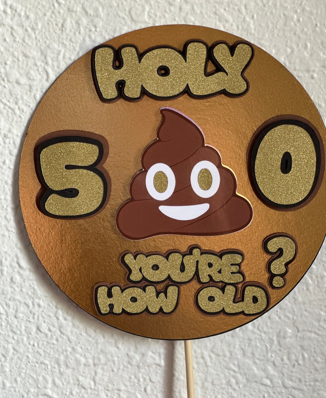 Holy Crap Personalized Cake Topper. Birthday Cake Topper. 3D Cake ...