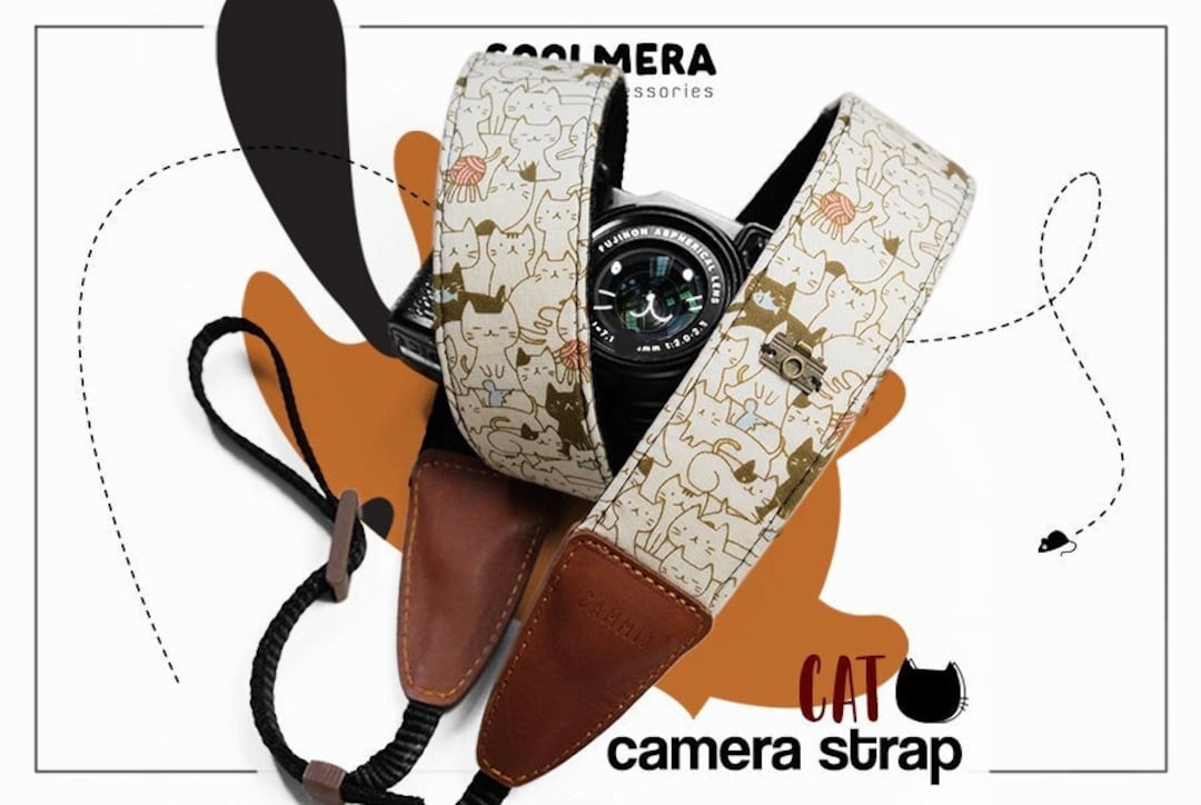 Camera Strap With Cute Cat / Girly Aesthetic / Photography Accessories ...