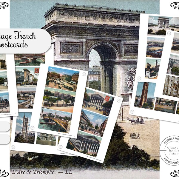 Paris Postcards - Etsy
