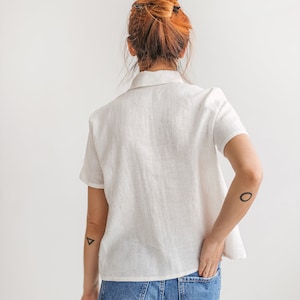 Women Linen Shirt Sewing Pattern PDF, XS-L, Instant Download, Elegant ...