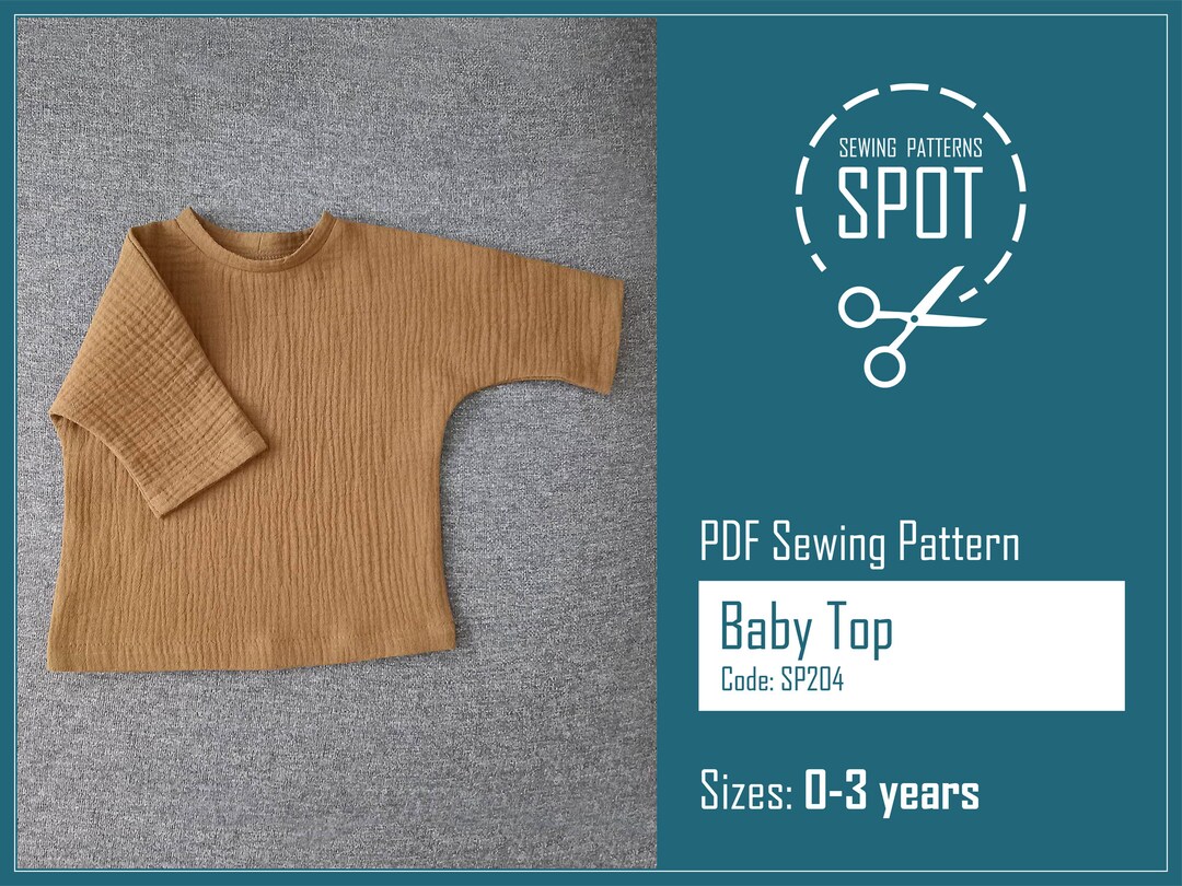 PDF Sewing Pattern for Boys Shirt, SIZES: 0-3 Years, Instant Download ...