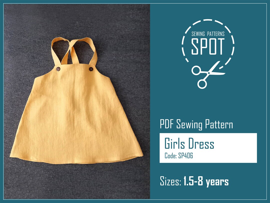 Baby Pinafore Dress Pattern, Size 18-24 Months - 8 Years, Easy Baby and ...