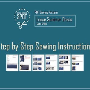 Womens Plus Size Linen Dress With Pockets, PDF Sewing Pattern, XS-3XL ...