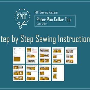 Peter Pan Collar Top PIPPA Sewing Pattern, 2XS-XL, Instand Download ...