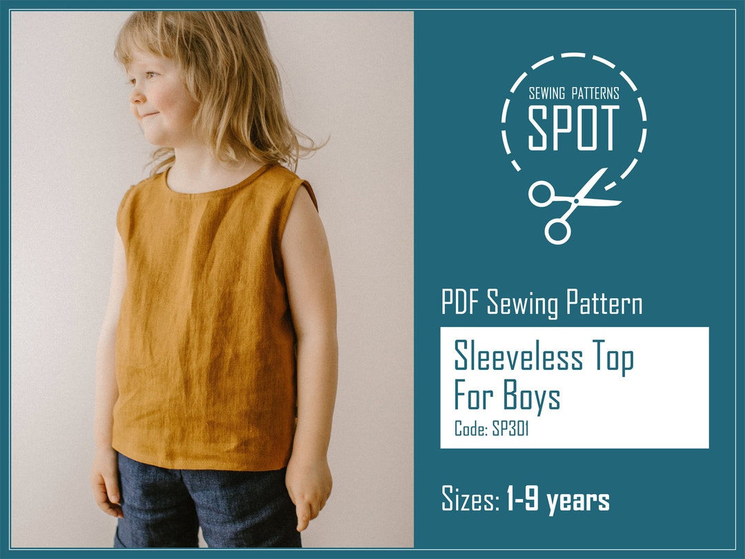 PDF Sewing Pattern for Boys Shirt, SIZES: 1-9 Years, Instant Download ...