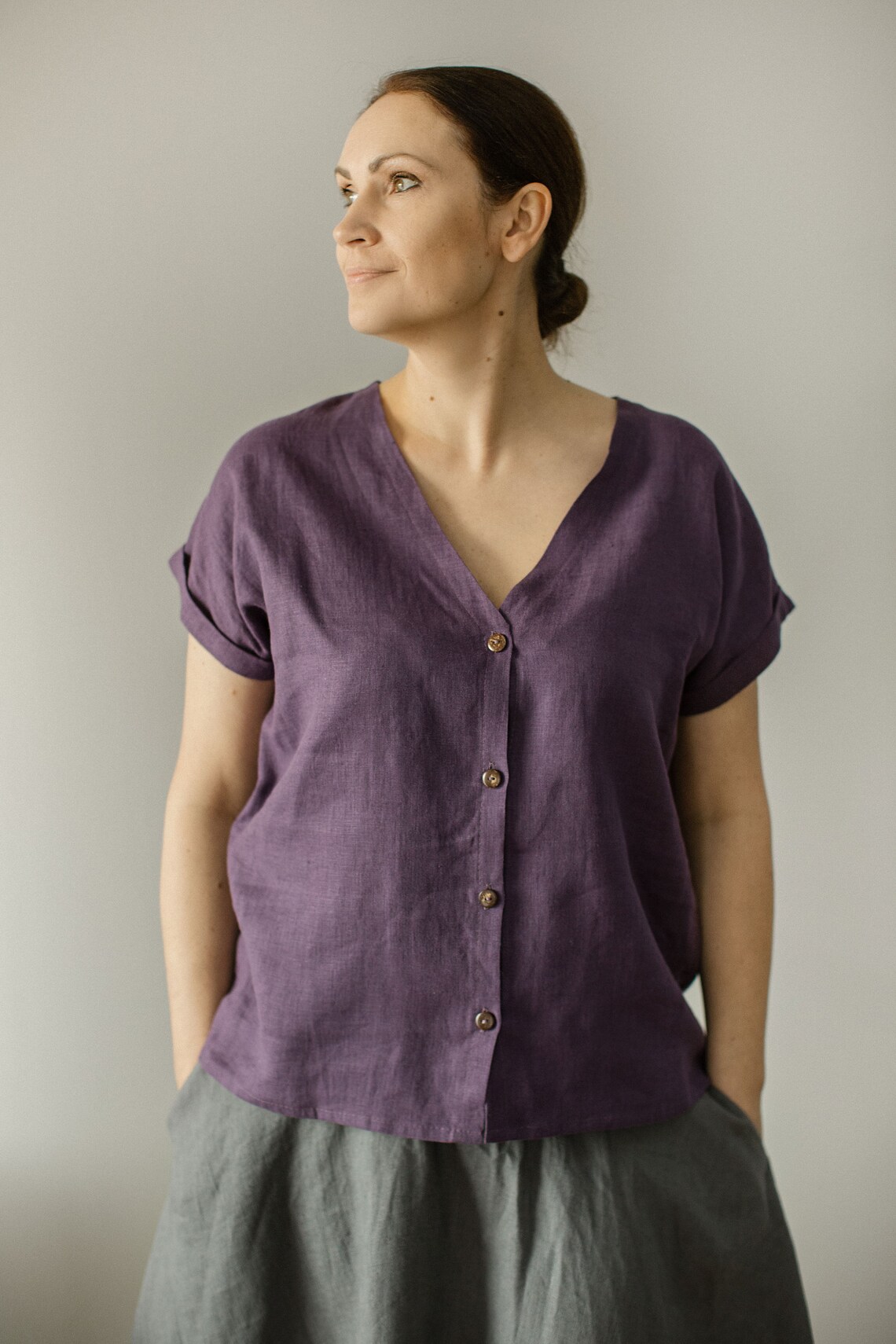 Women Button up Shirt PDF Sewing Pattern Instand Download - Etsy