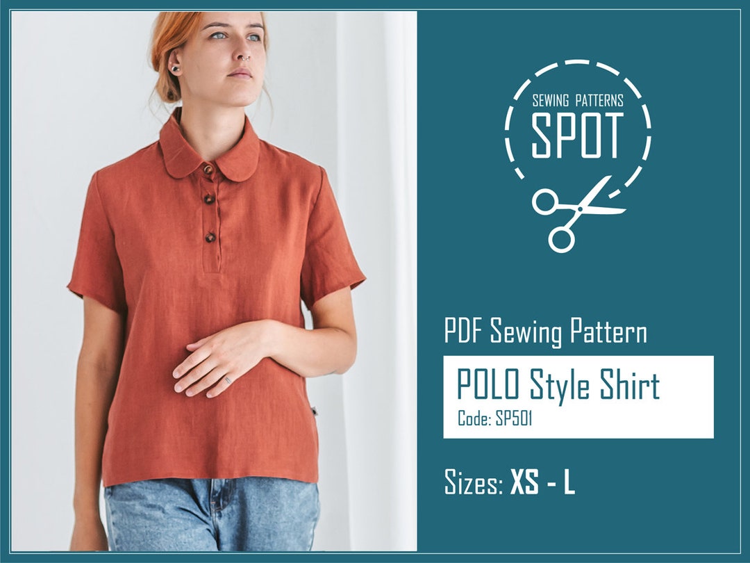 Women Linen Shirt Sewing Pattern PDF, XS-L, Instant Download, Elegant ...