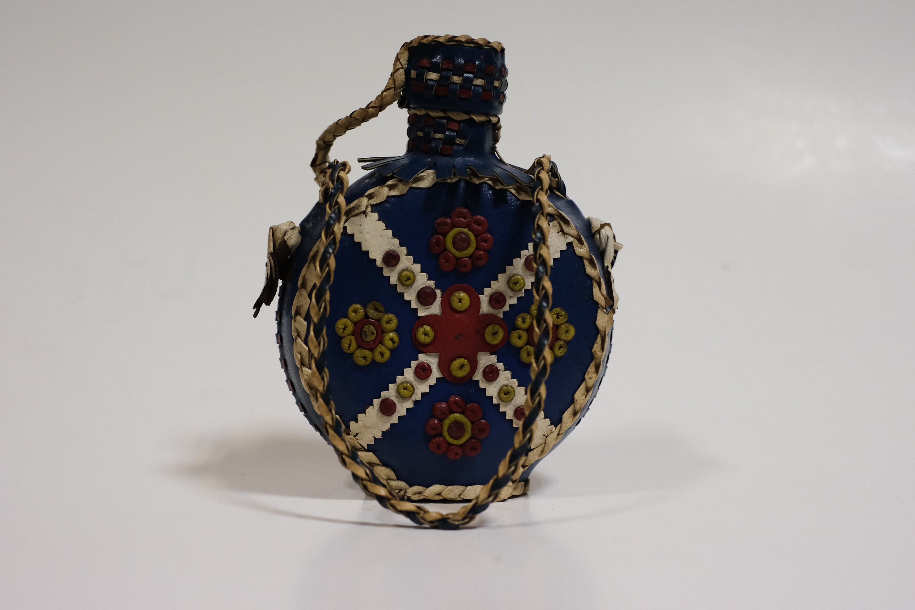 Handcrafted Leather Covered Glass Water Bottle Leather Covered Glass ...