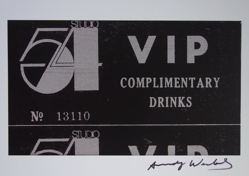 Fine Pop Art Limited Edition Print Studio 54 VIP Tickets - Etsy
