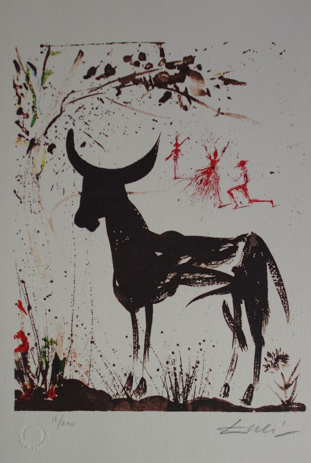 Fine Surrealist Limited Edition Print, Bull, Salvador Dali, Signed ...