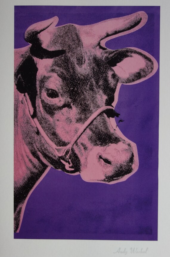 Fine Pop Art Limited Edition Print Cow Andy Warhol Signed - Etsy