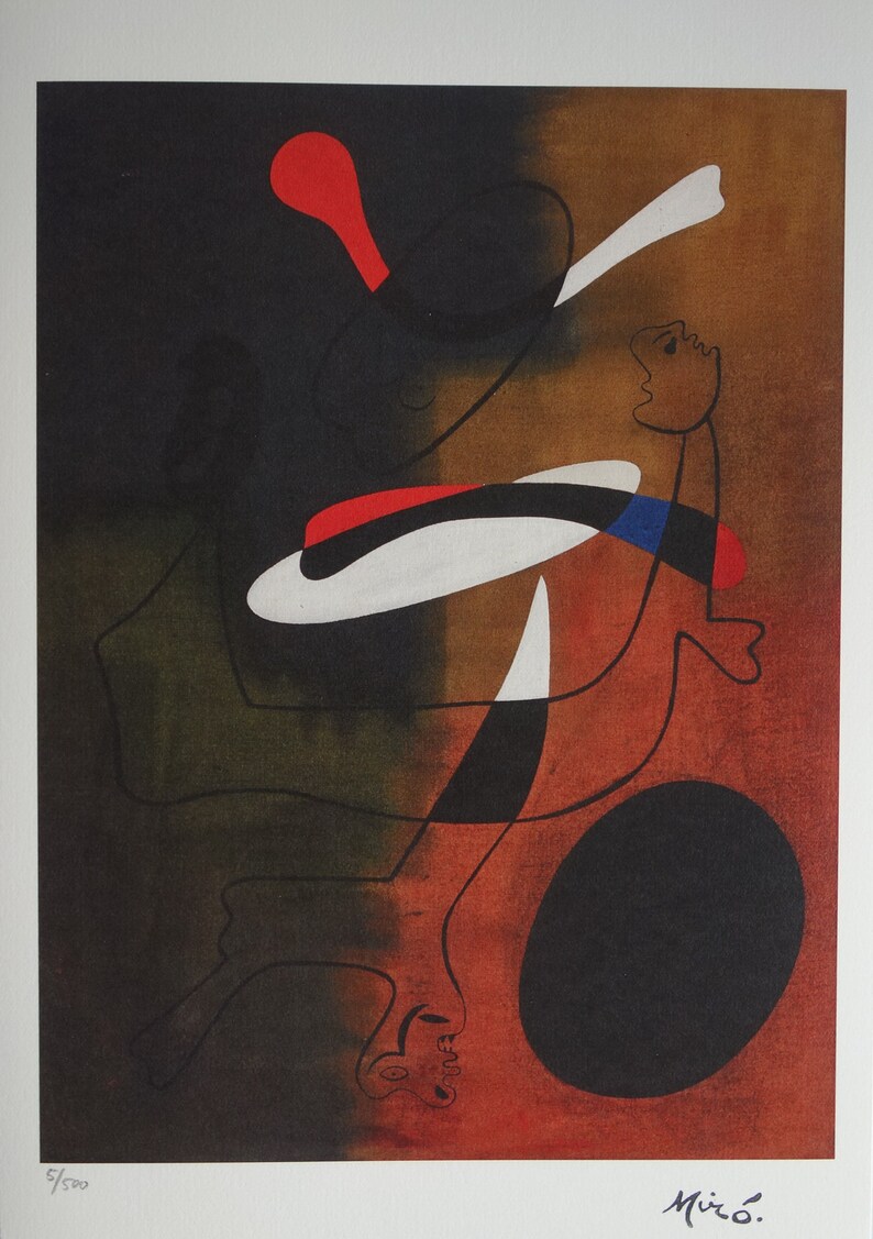 Fine Surrealist Limited Edition Print, Joan Miro, Signed & Numbered - Etsy