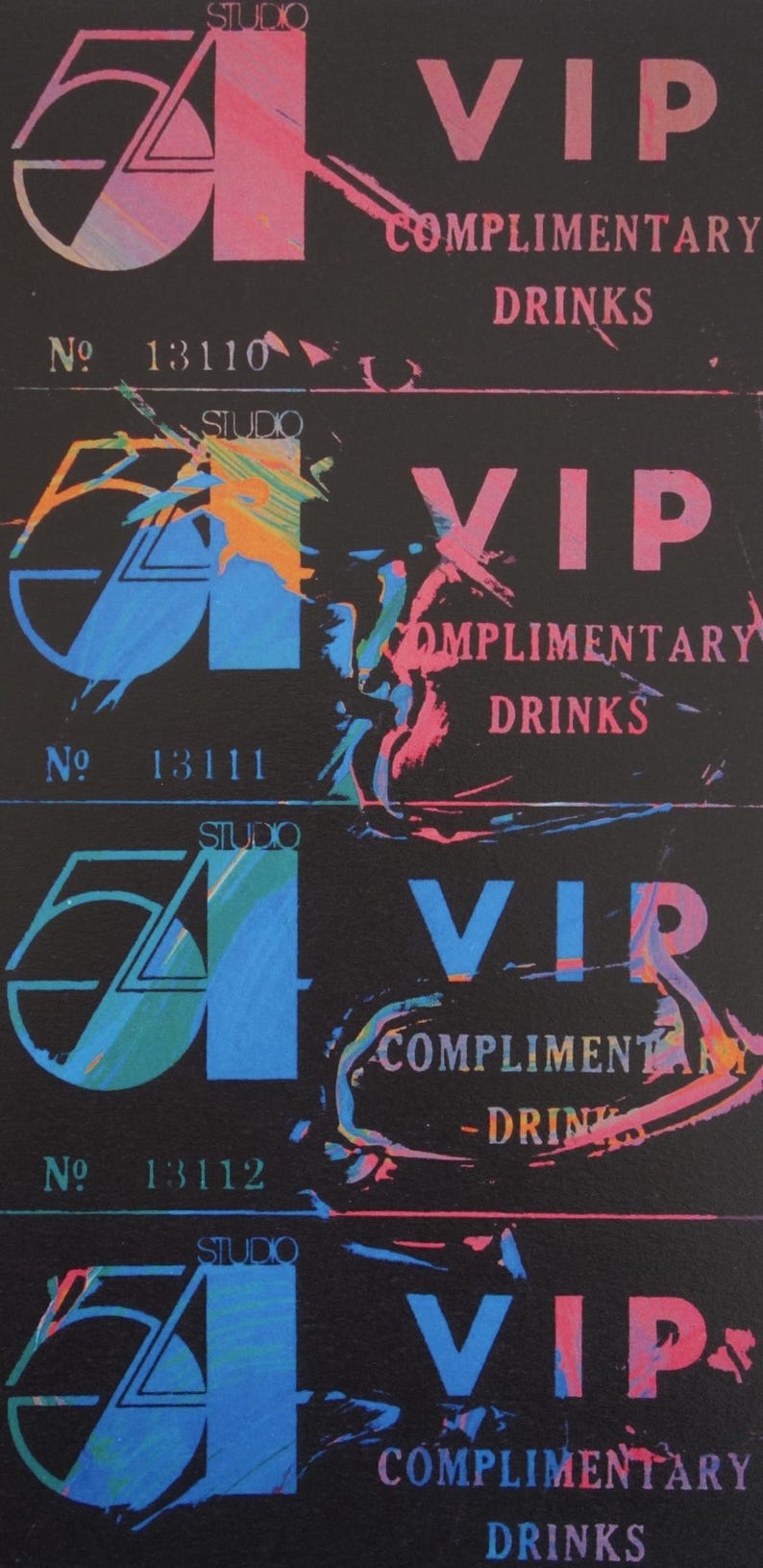 Fine Pop Art Limited Edition Print – Studio 54 VIP Tickets, Andy Warhol ...