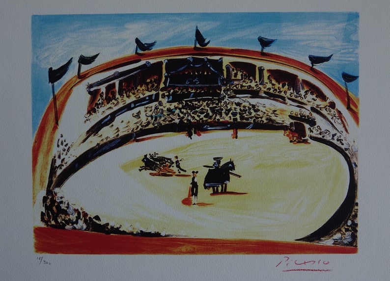 Fine Cubist Limited Edition Print - Bull Fight, Pablo Picasso, Hand ...