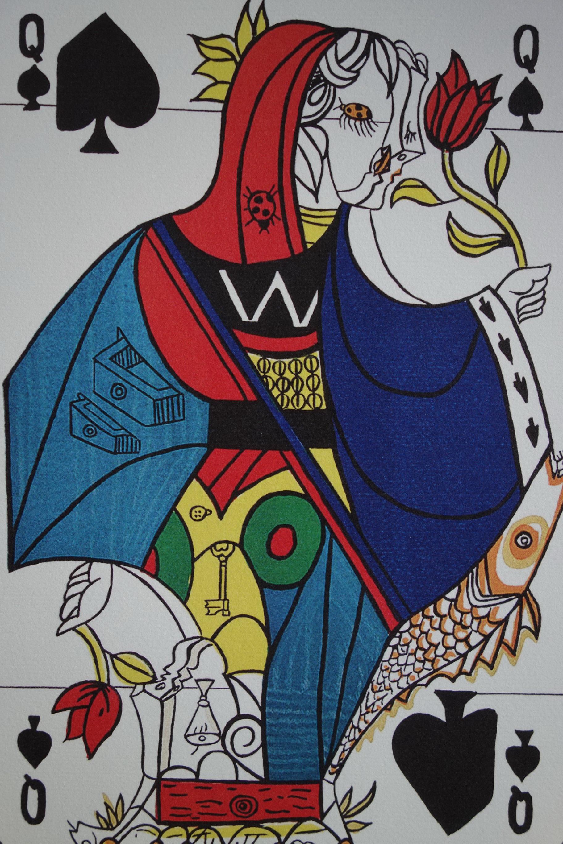 Fine Surrealist Limited Edition Print, Surreal Playing Cards - Queen ...