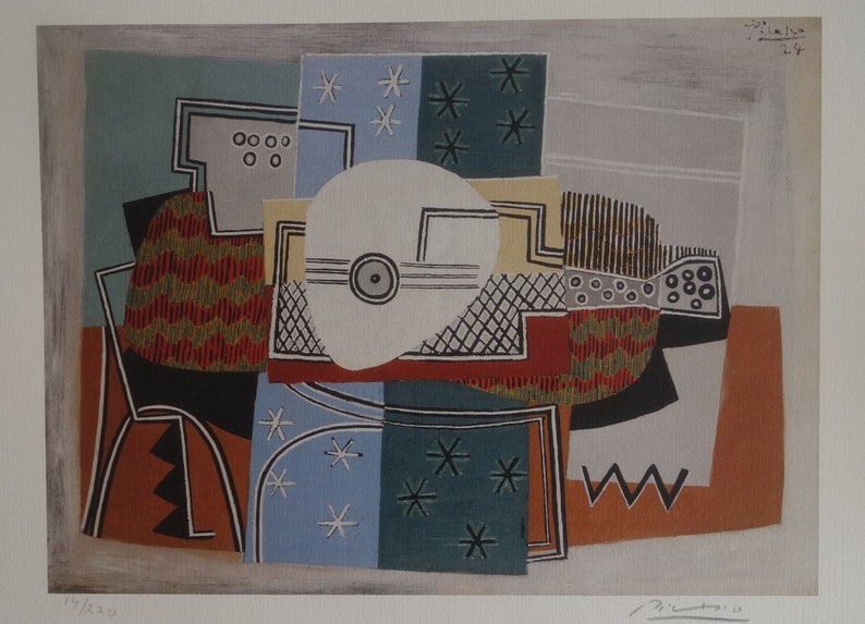 Fine Cubist Limited Edition Print – Still Life, Pablo Picasso, Signed ...