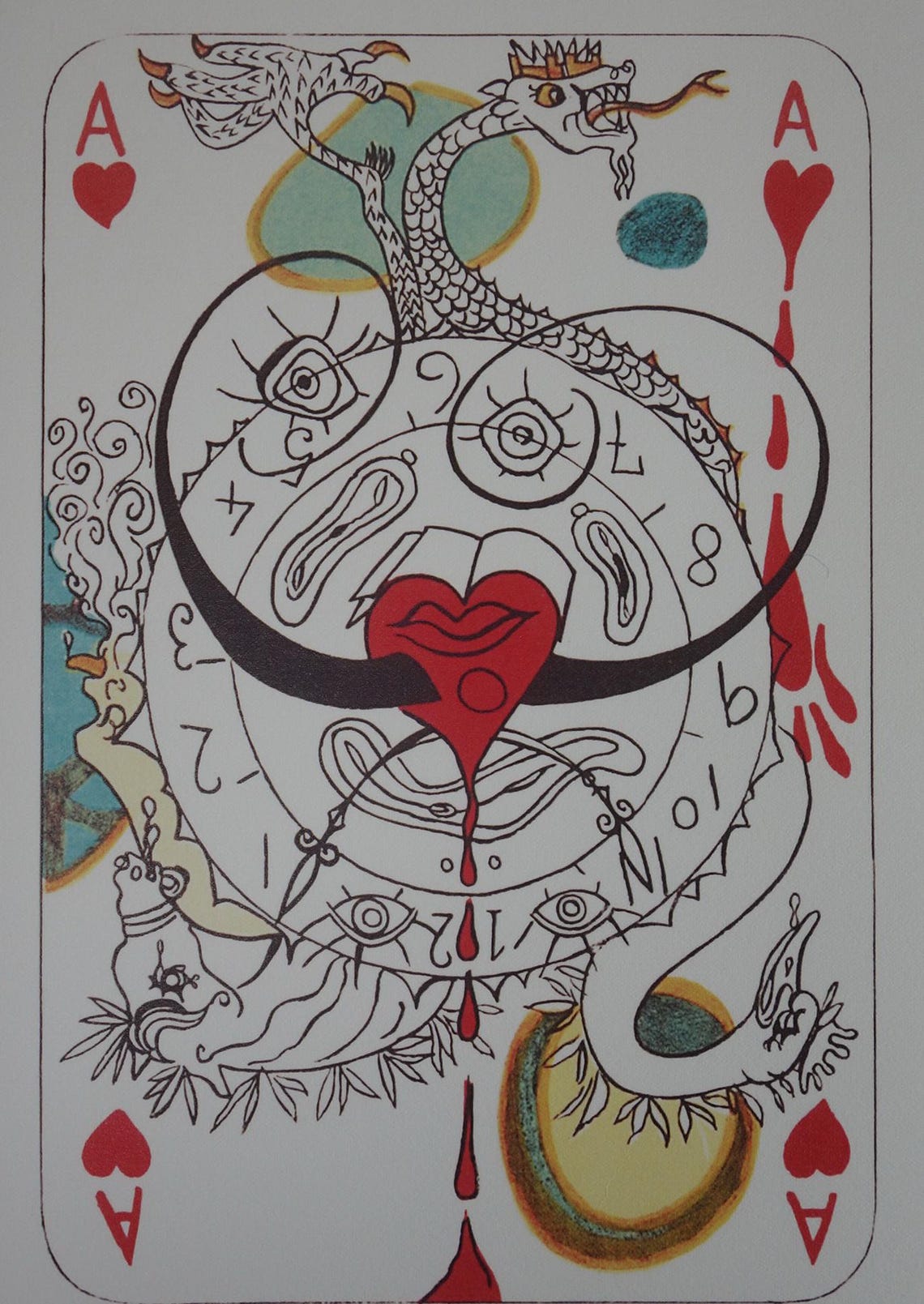 Fine Surrealist Limited Edition Print, Surreal Playing Cards - Ace ...