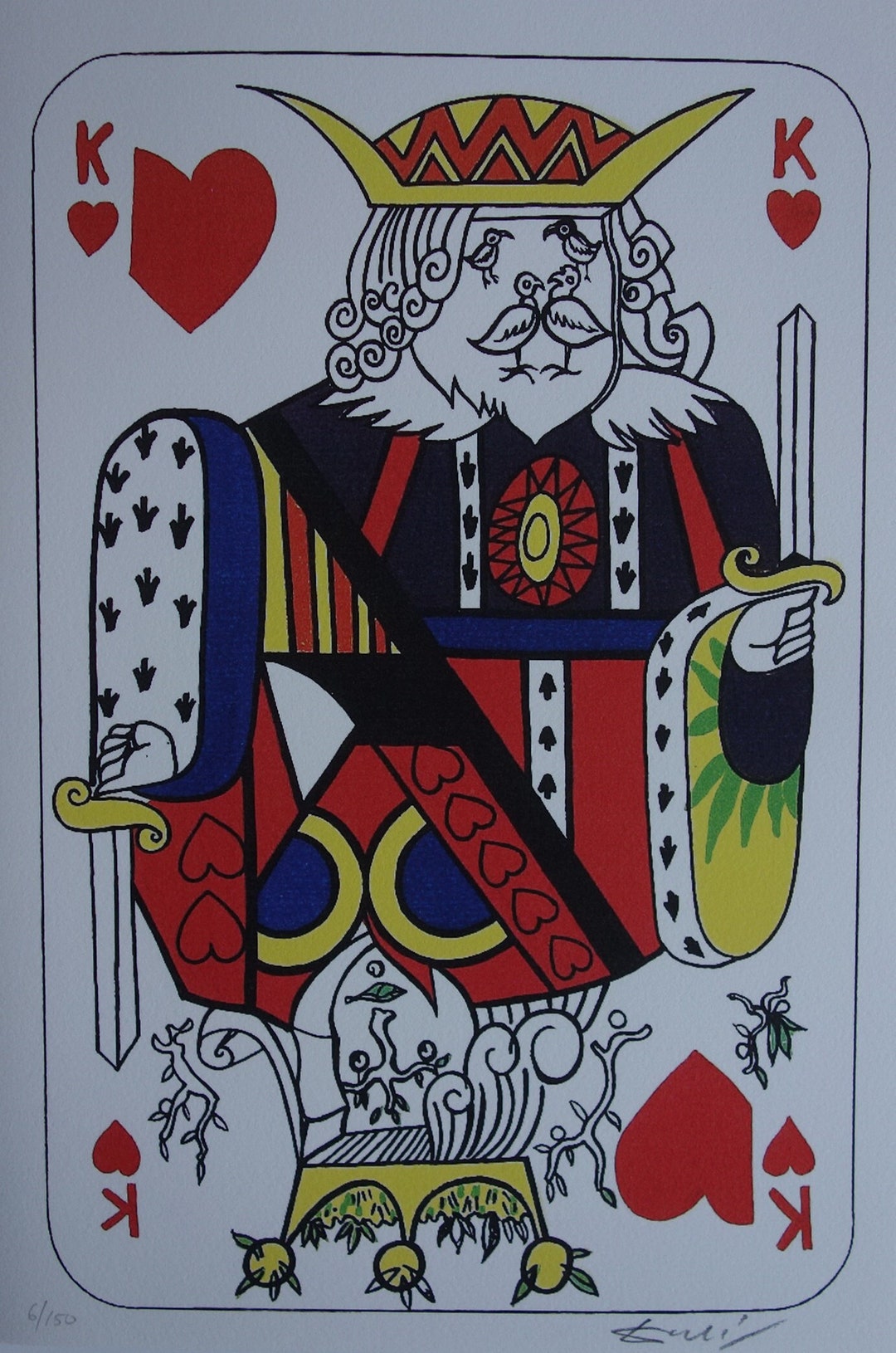 Fine Surrealist Limited Edition Print, Surreal Playing Cards King ...
